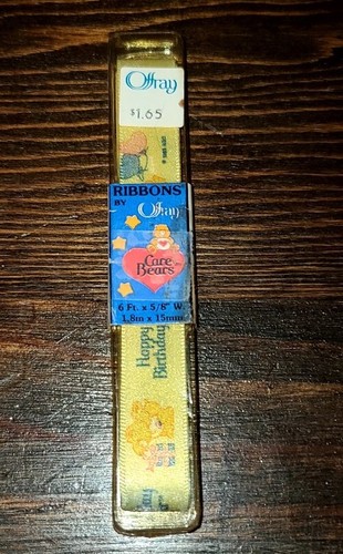 Vtg Care Beats Offray Ribbon Happy Birthday Ballons NOS New | eBay
