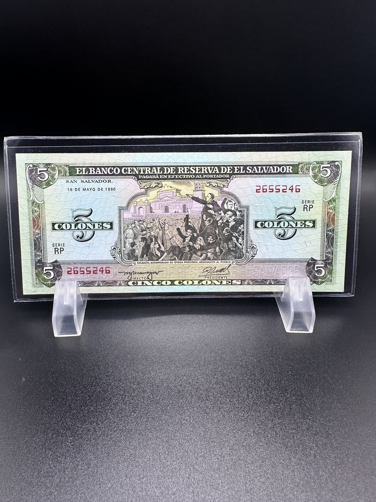 1990- $5 colones From El Salvador nice bill | eBay