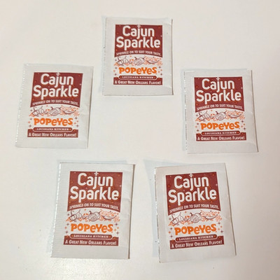 5 Popeyes Cajun Sparkle Single Serving Packets, Spice Seasoning | eBay