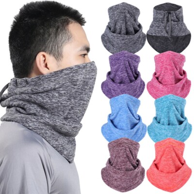 Winter Neck Warmer Gaiter Cycling Ski Mask Scarf Windproof Fleece Half ...