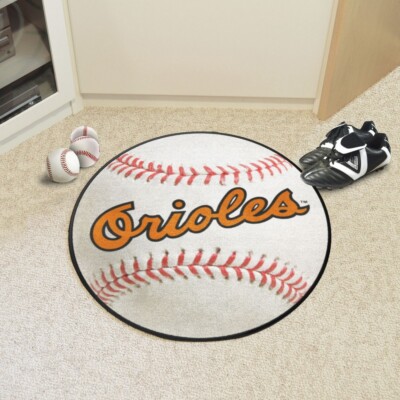 MLB Retro - Baltimore Orioles Baseball Rug - 27in. Diameter 1975 Retro ...