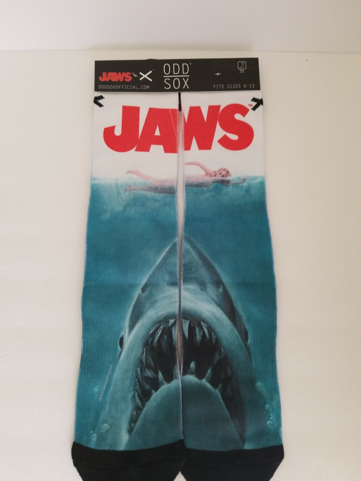 Odd Sox, Unisex, Movies, Jaws Poster, Crew Socks, Novelty Crazy Size 6-13 | eBay