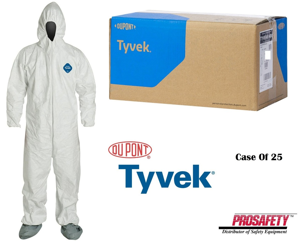 Hazmat Suits 5-Pack White With Hood & Boots - Waterproof Disposable ...