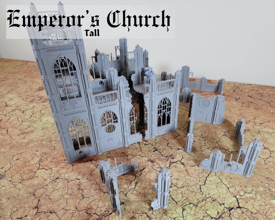 Emperor's Church 28mm Tabletop Wargame Building Ruin Terrain | eBay