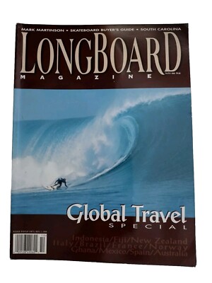 October 1999 Longboard Magazine Global Travel Special Mark Martinson | eBay
