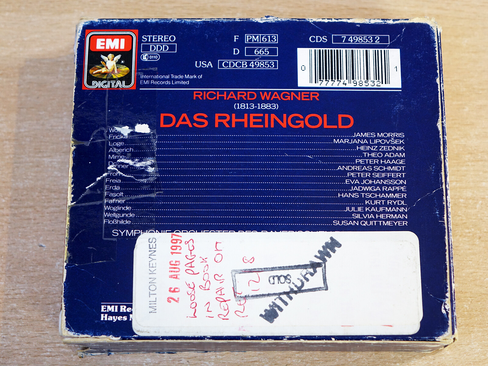 Wagner/Das Rheingold/1989 EMI 2x CD Album + Booklet/Bernard Haitink | eBay