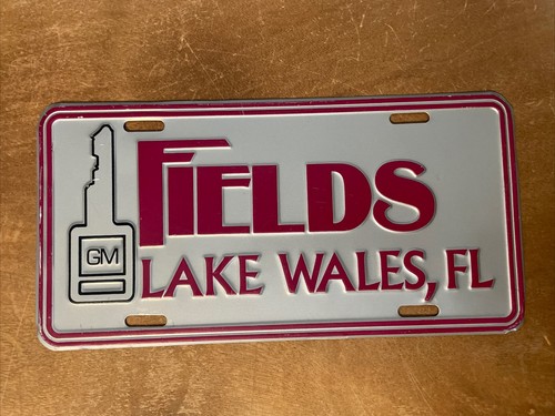 Fields GM Lake Wales Florida License Plate Booster Aluminum | eBay