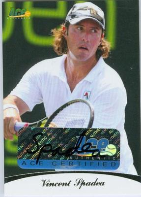 2010 Ace Authentic Autographs #23 Vincent Spadea /85 Auto Tennis Card ...