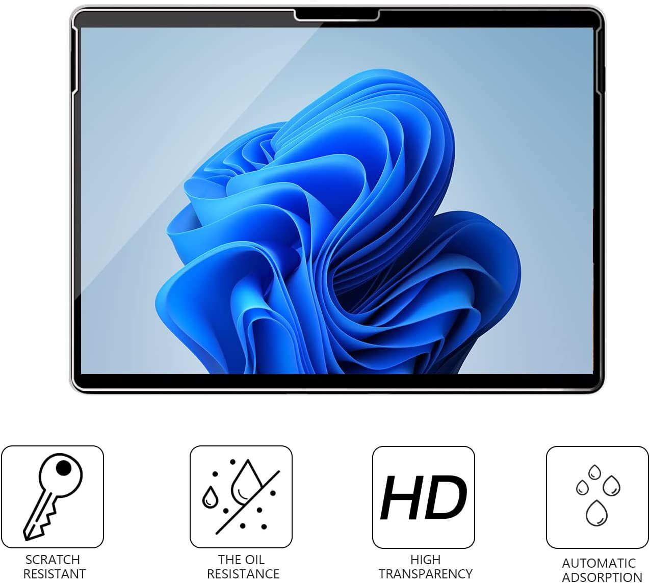 2Pack Tempered Glass Screen Protector for Microsoft Surface Pro 6 5 4 7 ...