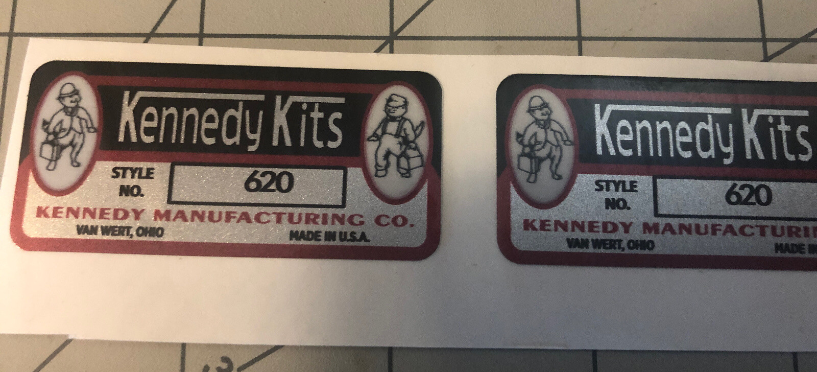 Kennedy Kits Custom Tool Box Decal Reproduced Vinyl With Numbers 620 ...