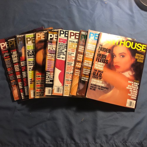 11 1994 Penthouse Magazine Lot All Centerfolds Missing September