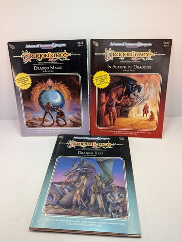 Vintage Dungeons & Dragons DragonLance Lot of 3 DLE2-9422, DLE1-9243 ...