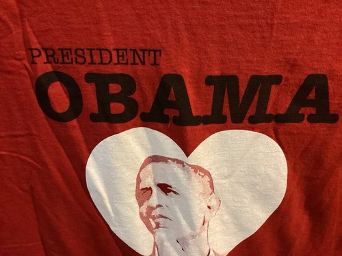 President Barack Obama Red HYDE PARK JERZEES Women’s T-shirt SZ S ...