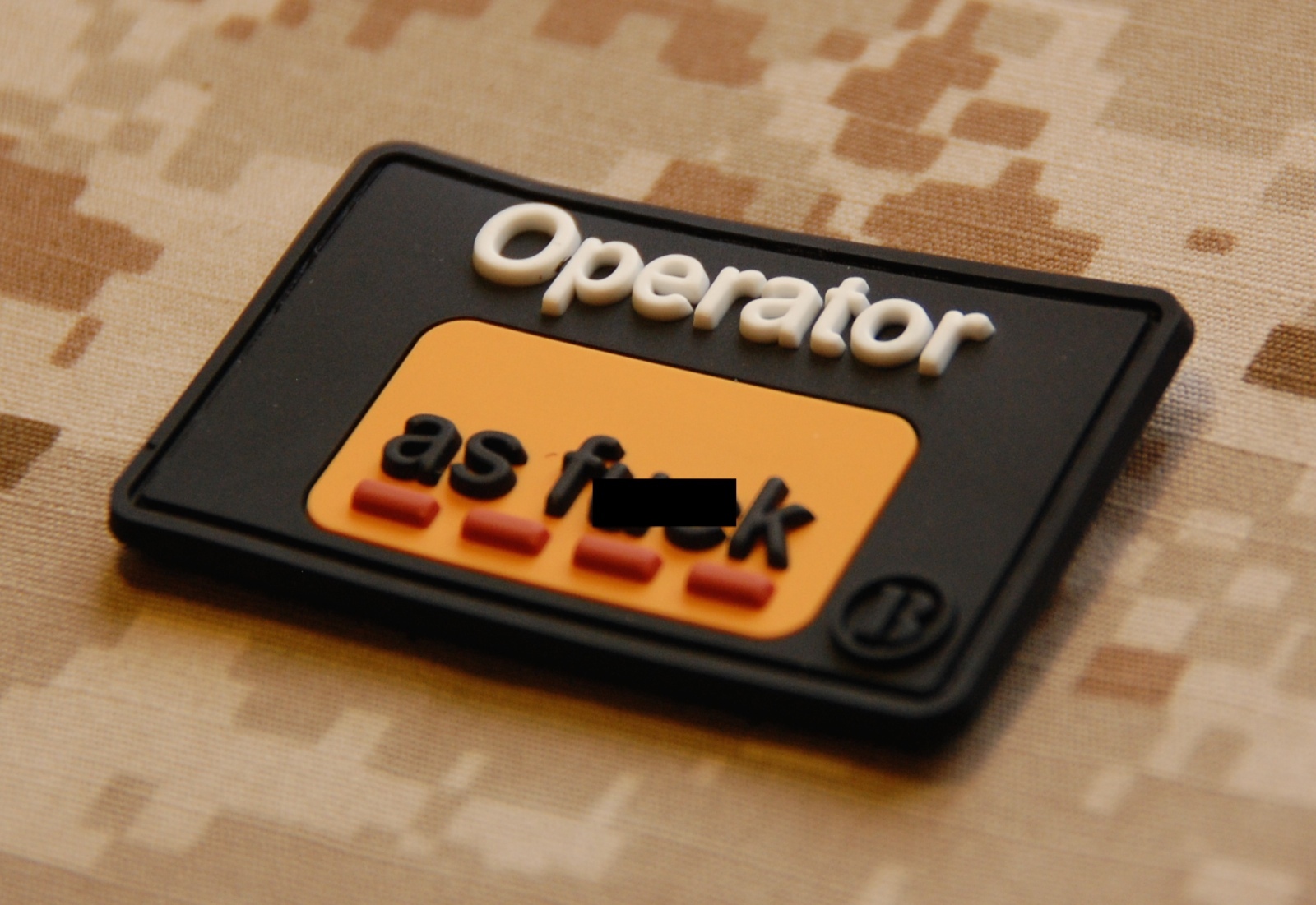 3D PVC Operator As F**k OAF Nation Morale Patch MARSOC Raiders USMC ...