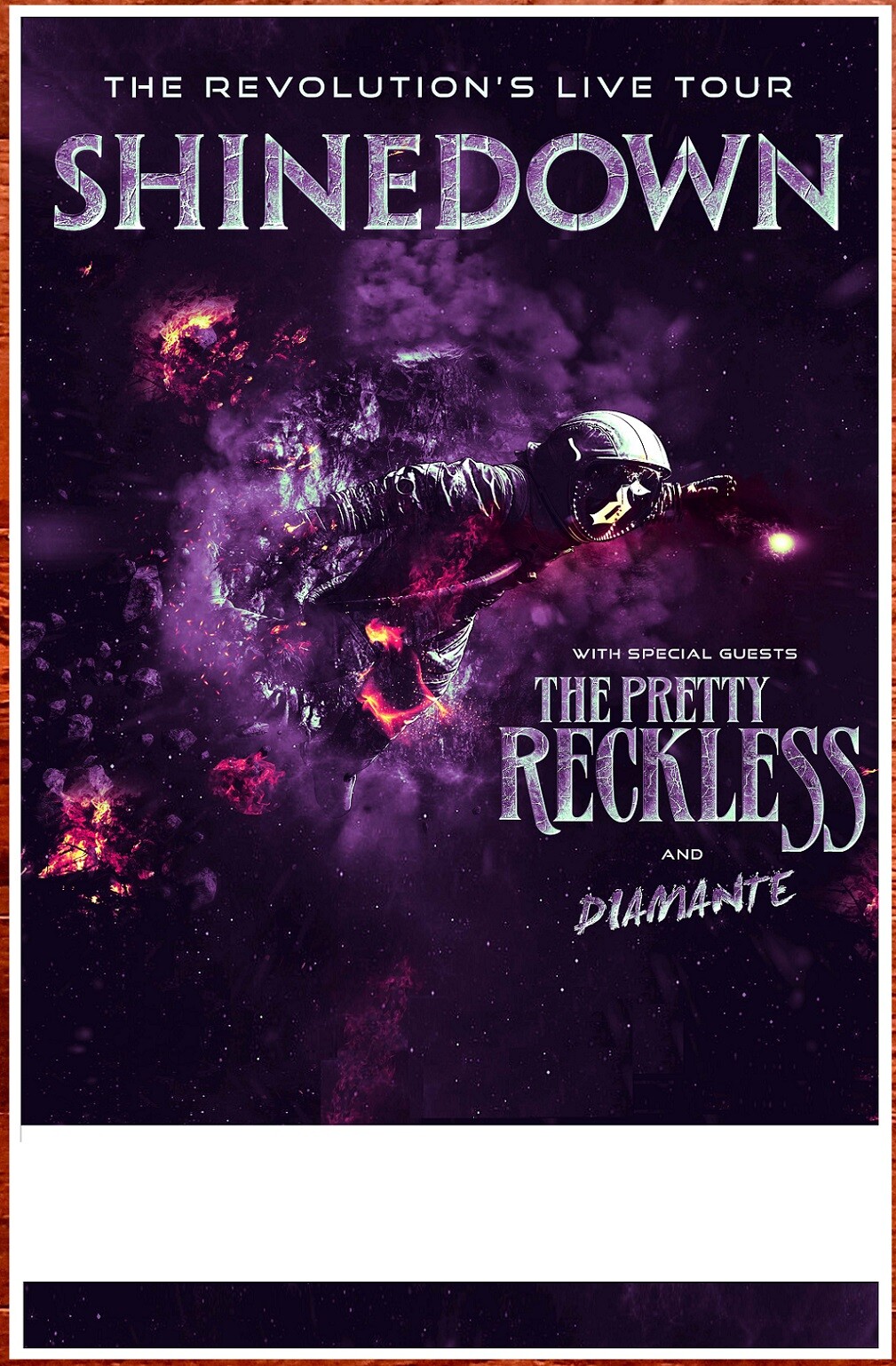 SHINEDOWN | PRETTY RECKLESS Tour 2022 Ltd Ed RARE Tour Poster! Hard Rock Metal | eBay