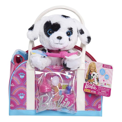 9pc Barbie Hug & Kiss Vet Kids Interactive Pretend Role Play Dog Toy ...