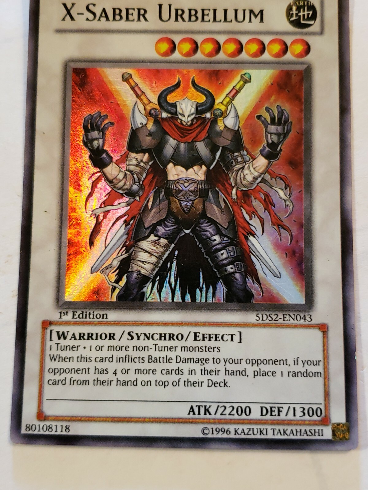 Yu-Gi-Oh! TCG X-Saber Urbellum Duelist Toolbox 5DS3-EN040 1st Edition ...