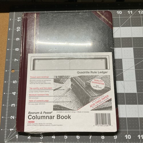 Boorum & Pease Columnar Record Ledger 150 Page Book Acid Free Paper NEW ...