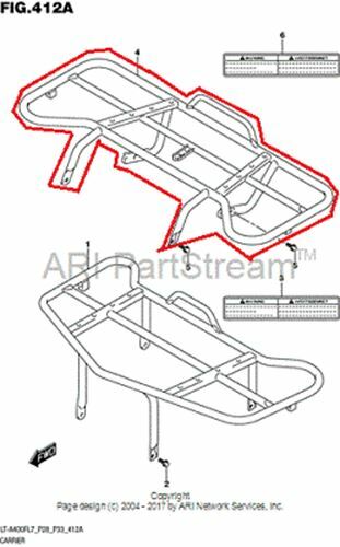 400 King Quad Rear Rack From 2015 Suzuki 4x4 for sale online | eBay
