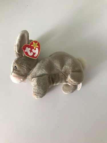 Vintage TY 1998 NIBBLY Easter Bunny Brown Rabbit Beanie Baby Babies ...