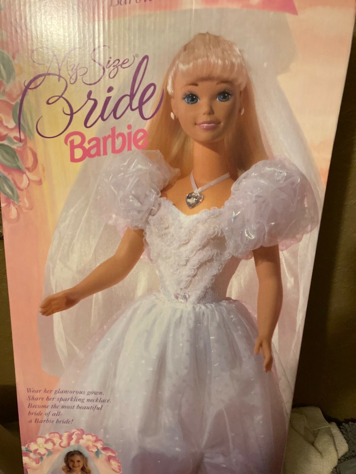 1994 MY SIZE BRIDE BARBIE DOLL NRFB #12052 3FT TALL BY MATTEL ...