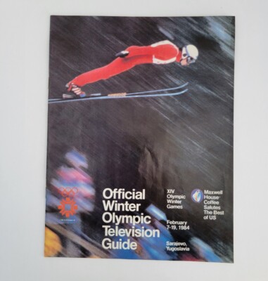 VTG Official Winter Olympic Television Guide 1984 Yugoslavia Games ...