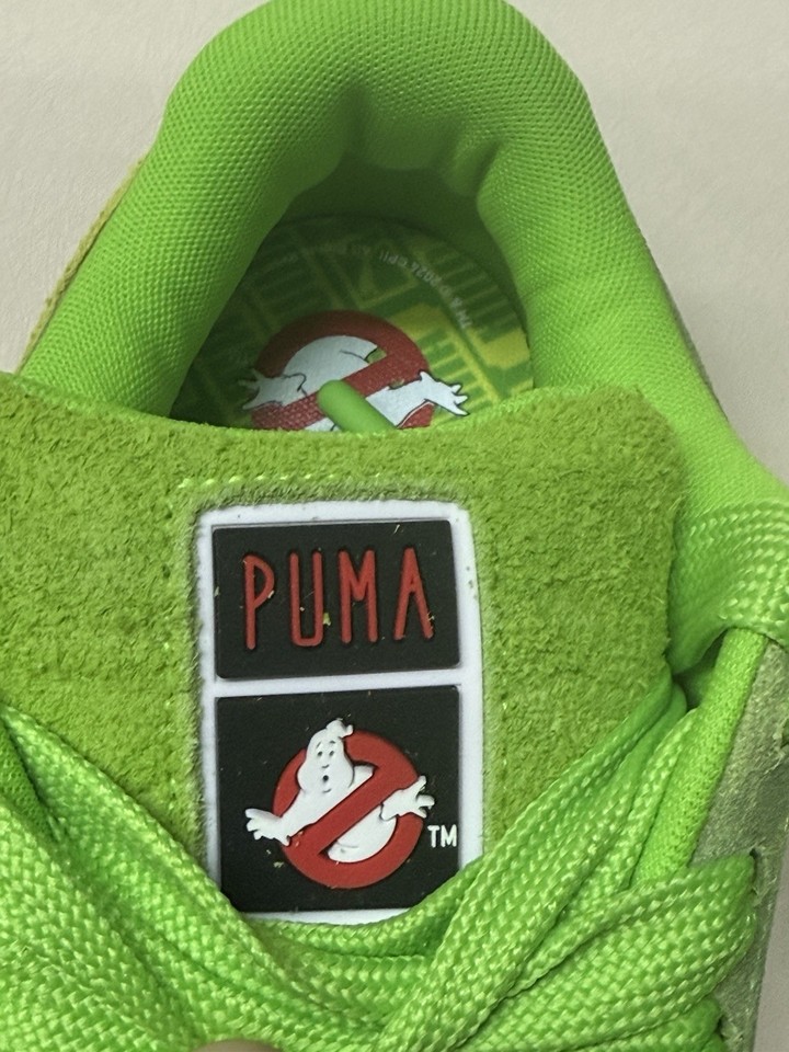 Puma Suede Xl Ghostbusters Slimer Lace Up Mens Green Sneakers Casual ...
