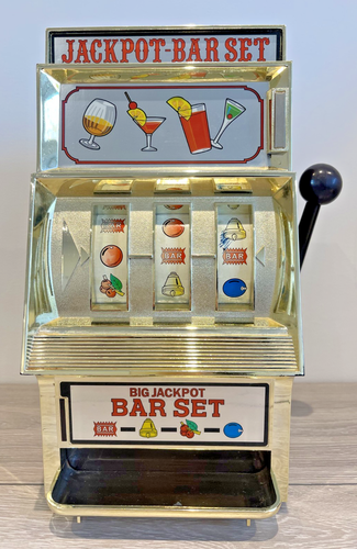VINTAGE WACO JAPAN JACKPOT BAR SET SLOT MACHINE WORKING DRINKS DISPLAY ...