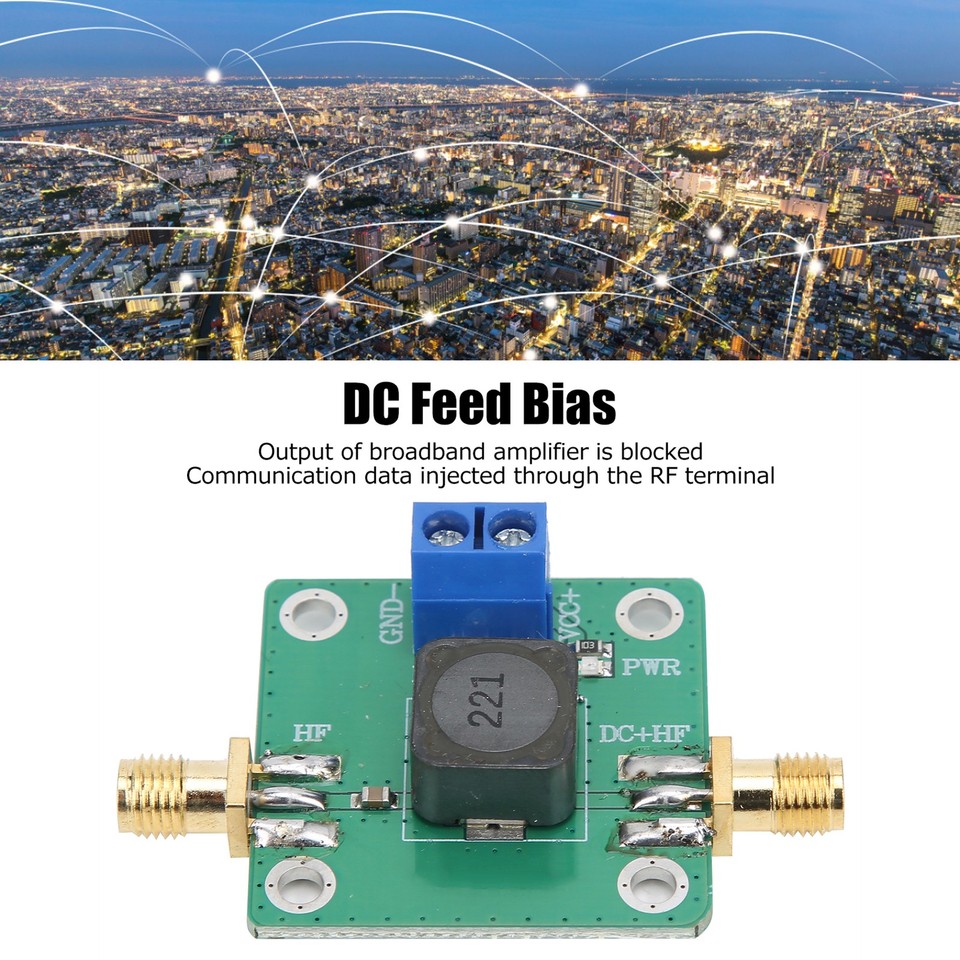 RF Bias Tee DC Feed Microwave Blocker 50K‑60MHz Biaser Industrial ...