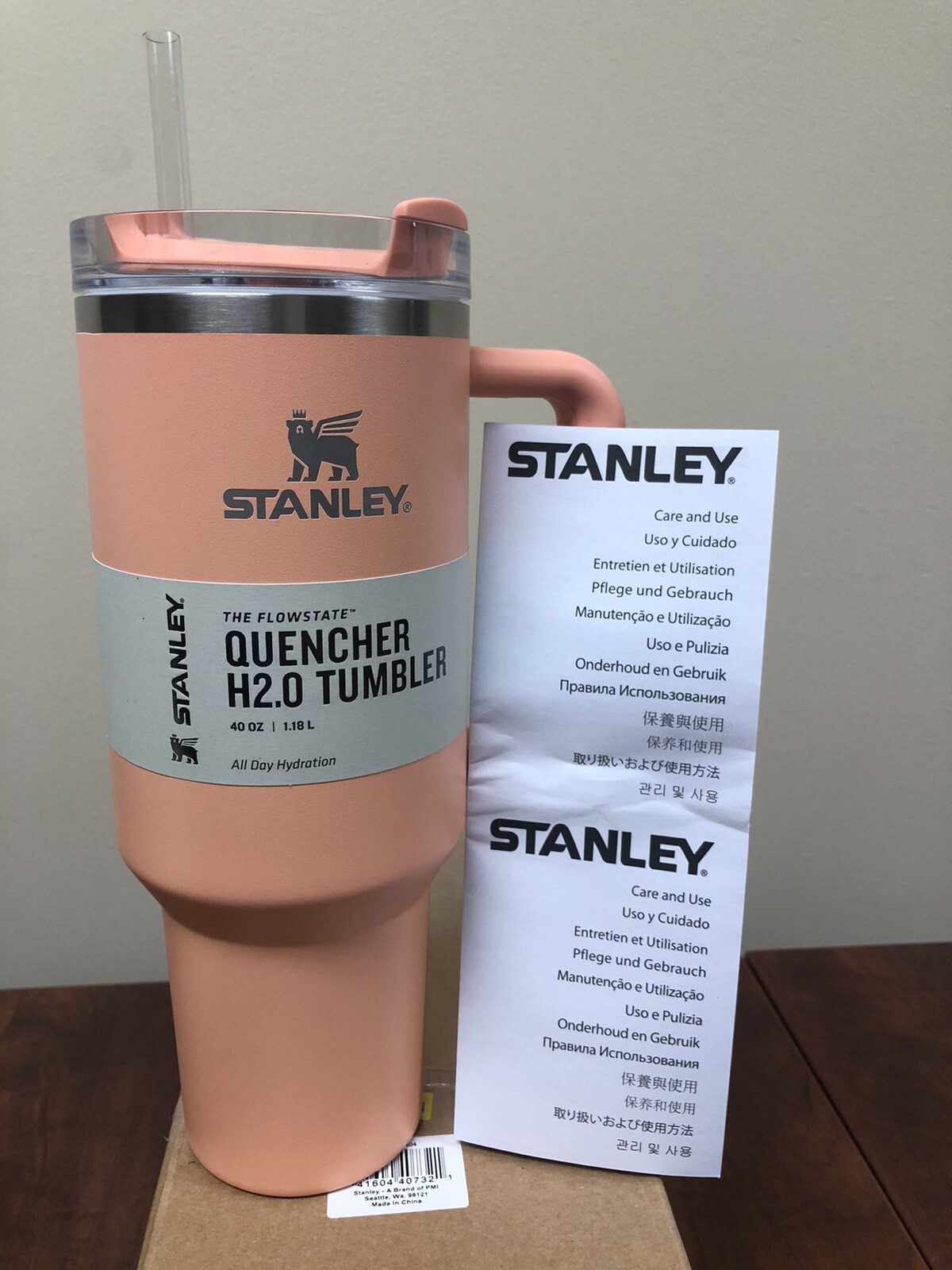 Stanley 40 oz Stainless Steel H2.0 Quencher Tumbler- Melon