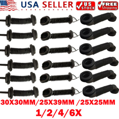 1/2/4/6Pc Car Wire Harness Door Tube Dust-proof Rubber Tubes 25x25 ...