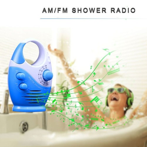 Built-in Speaker AM/FM Radio Hanging Bathroom Radio Shower Radio ...