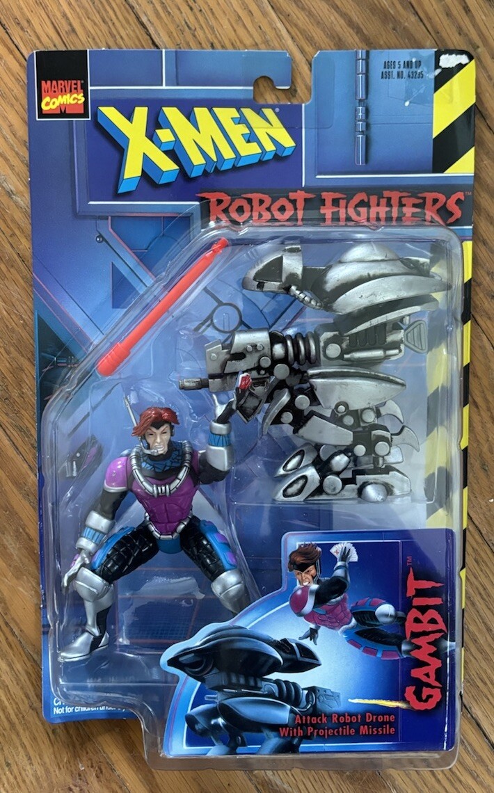 Marvel X-Men Robot Fighters GAMBIT Action Figure Attack Drone 1997 Toy ...
