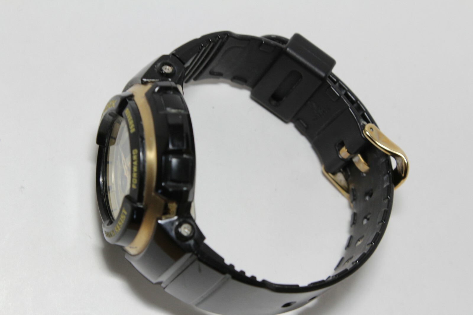 CASIO G-300G Black Gold Digital Analog Motor sport G-Shock resistant ...