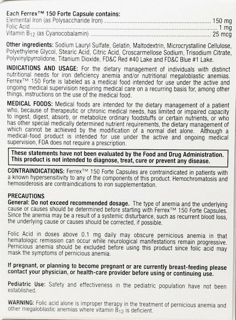 Ferrex 150 Forte Capsules 100 Count by Breckenridge for sale online | eBay