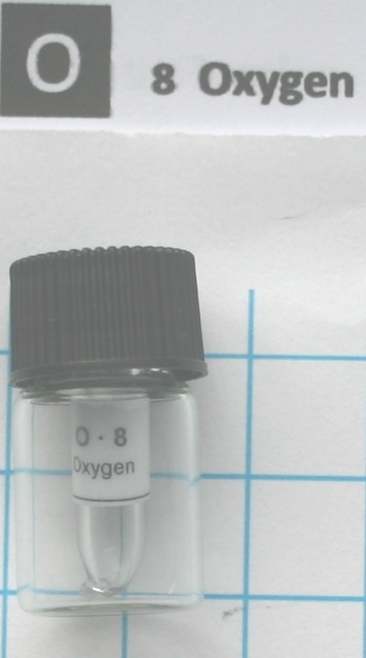 Mini ampoule Oxygen gas 99% in a glass vial element 8 sample | eBay