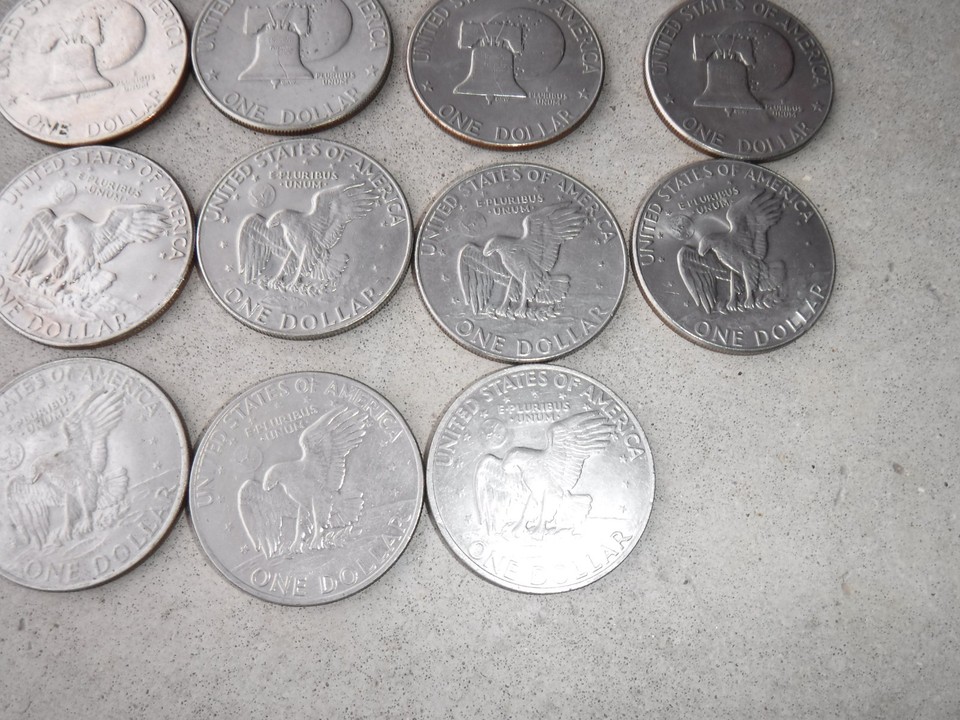 EISENHOWER IKE DOLLARS $19 FACE VALUE DOLLAR COINS CURRENCY $1 COIN ...