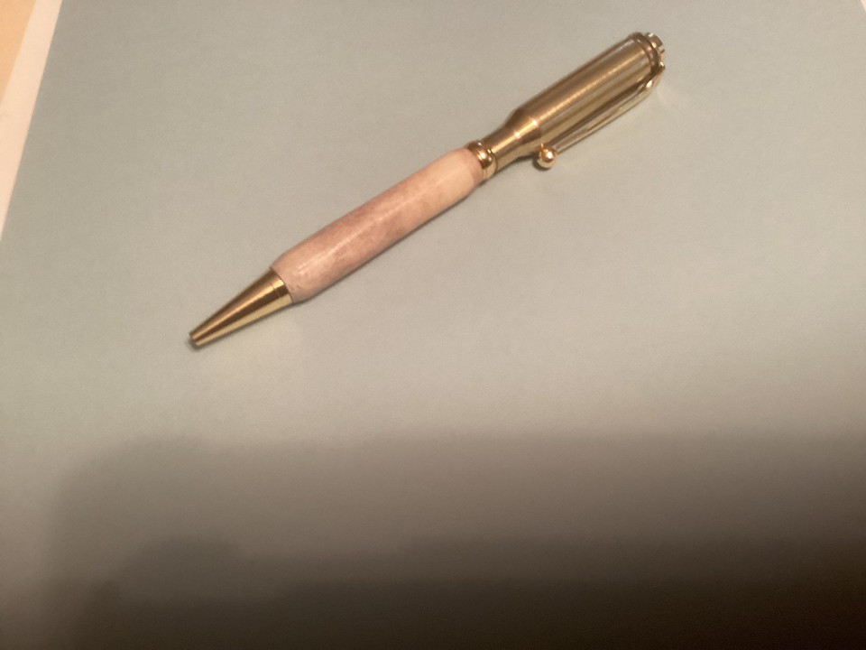 Beautiful Custom europien Twist Ballpoint Hand Made. Antler/7mm bullet ...