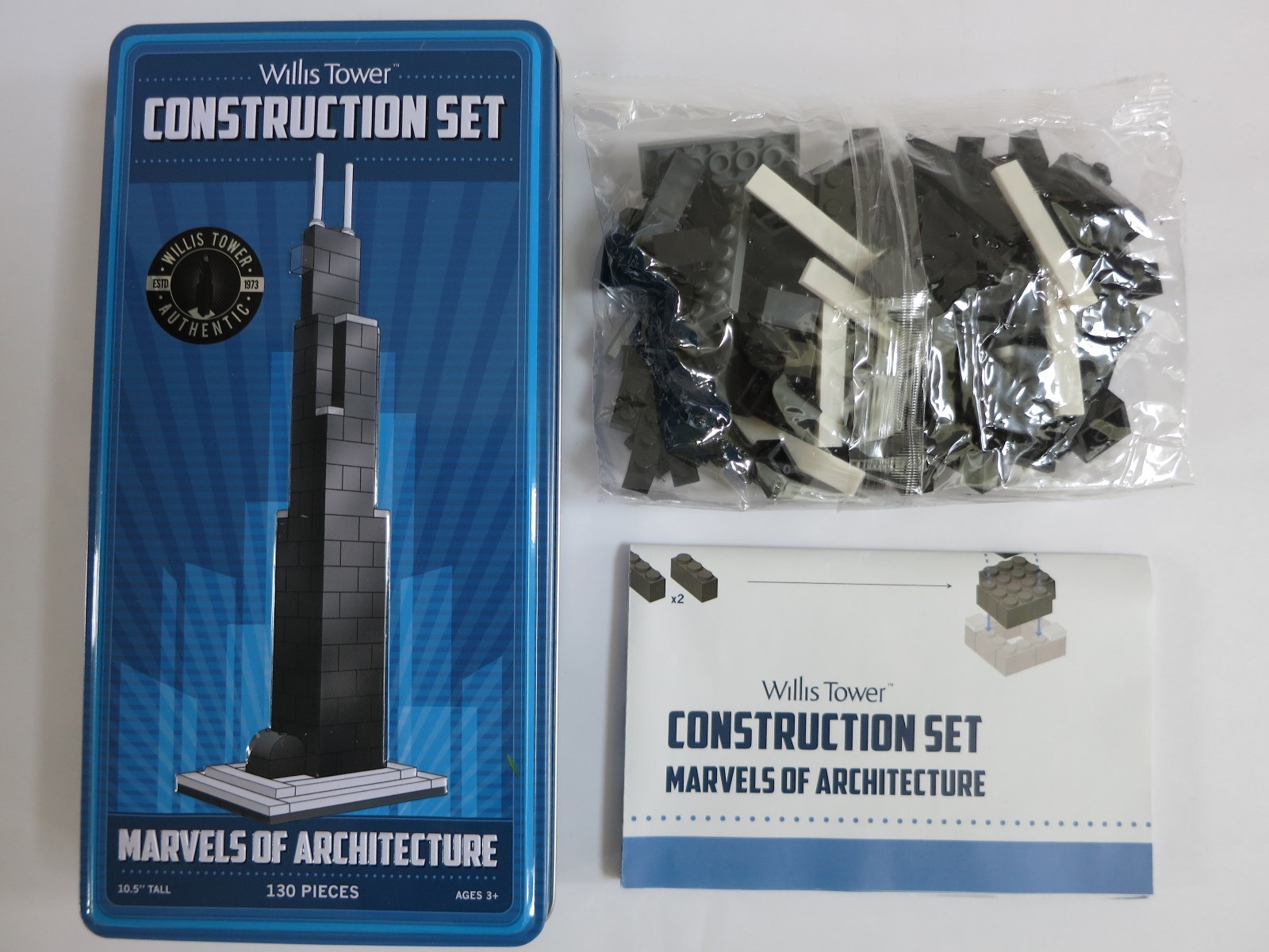 Willis Tower Construction Set: Marvels of Architecture 130 Pcs, 10.5 ...