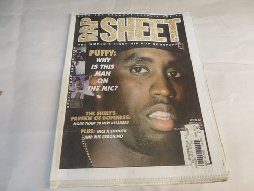 RAP SHEET HIP HOP NEWSPAPER DEC 97- JAN 98 COVER - PUFFY | eBay