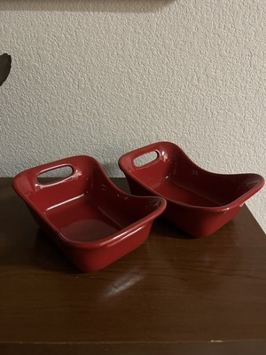 Pair Rachael Ray 7 x 4 inch Baking Dishes - Red | eBay