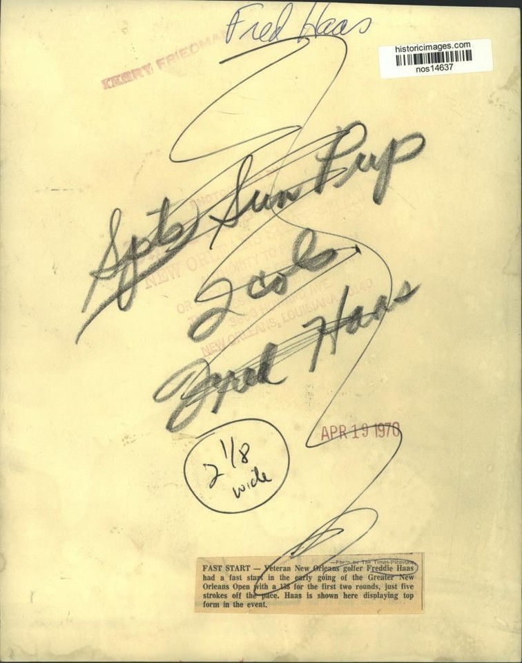 1970 Press Photo Golfer Freddie Haas plays the Greater New Orleans Open ...