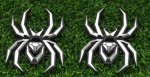 2x Black Chrome Spider Emblem Fit for F-150 RAM Black Widow Edition ...