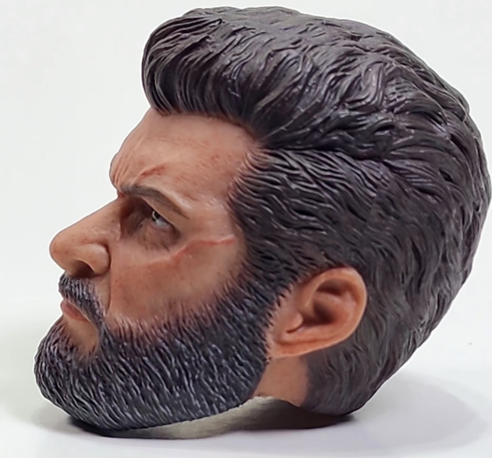 1/6 Wolverine Logan Wolf Head Sculpt Angry MEAN FACE Bloody SCRATCHES 1 ...
