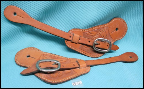 Vintage Old Store Inventory HAND TOOLED Quality Cowboy Shaped Spur ...