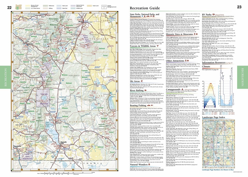 Oregon Benchmark Road & Recreation Atlas by National Geographic Maps ...