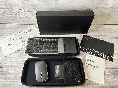 ProtoArc Foldable XKM01 Compact Keyboard and Mouse W/Case (New/Open Box ...