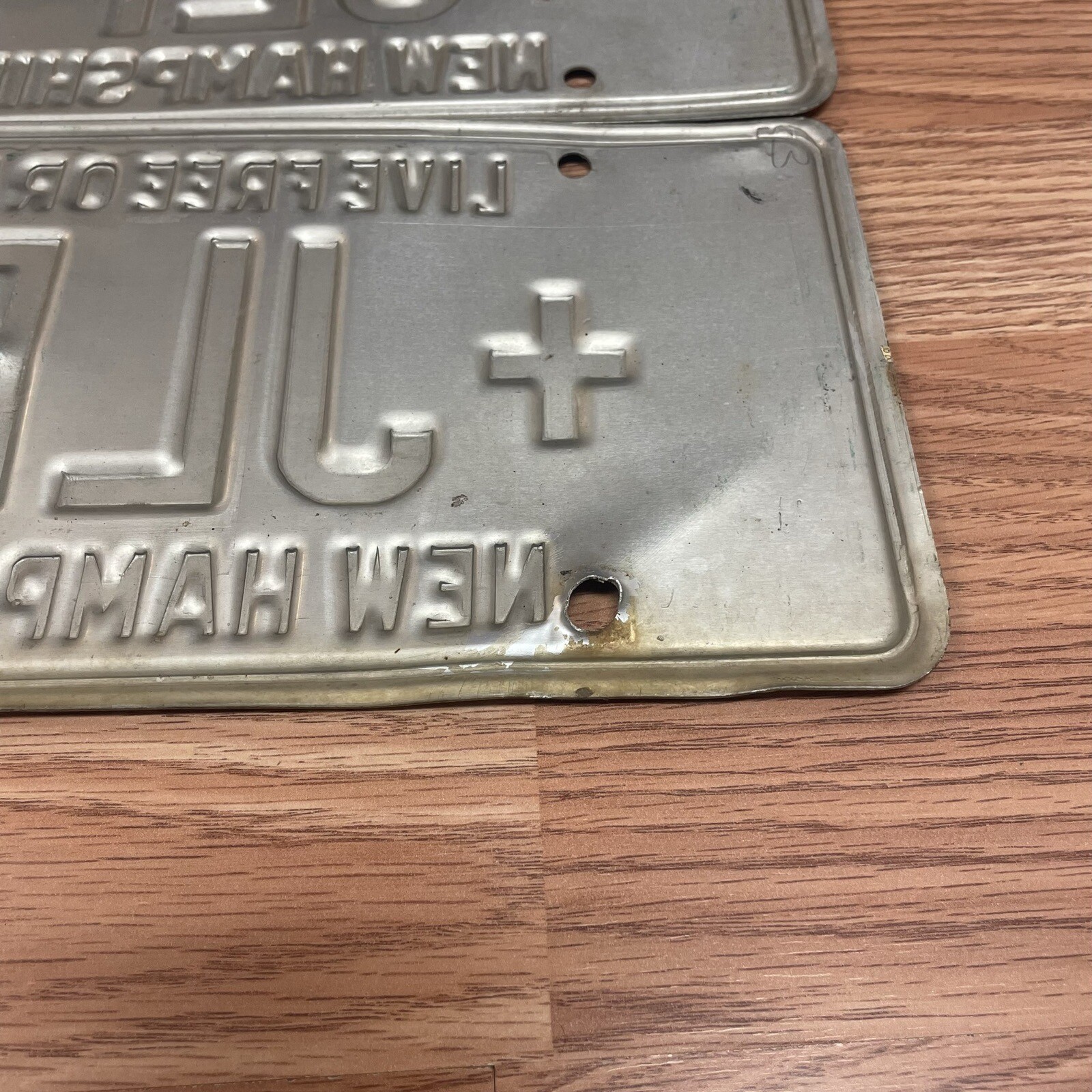 PAIR Vintage 1987 New Hampshire NH License Plate +JLP+ Vanity SET | eBay