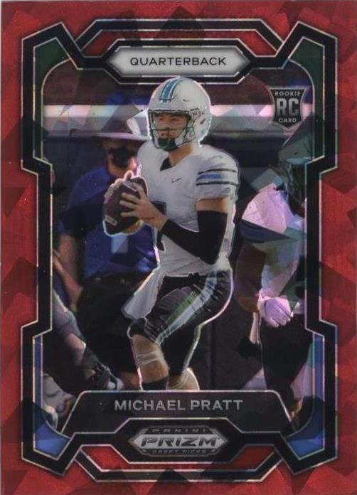 2024 Panini Prizm Draft Picks - Michael Pratt #144 Red Ice Prizm (RC ...