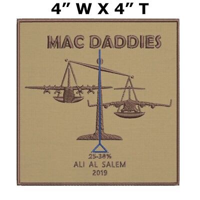 MAC DADDIES Patch Embroidered Iron-On Applique Air Force Military ...